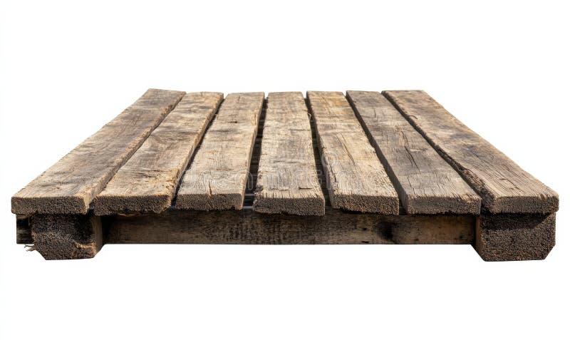 Wooden Deck Isolated on White Background Stock Illustration ...