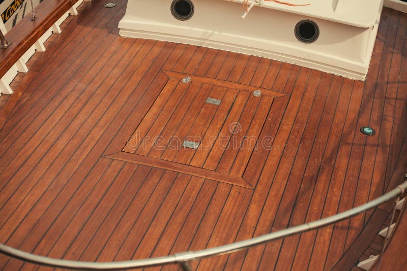 Wooden Deck of a Luxury Ship Stock Image - Image of antique, surat ...