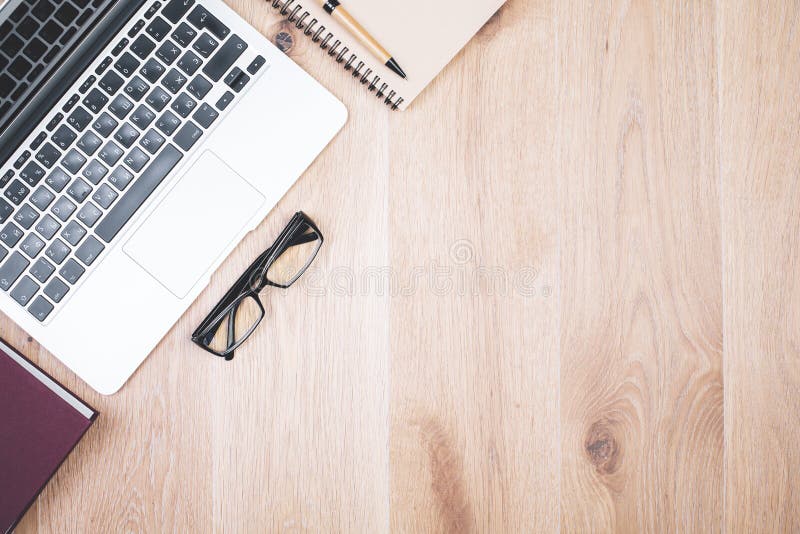 Wooden desktop stock image. Image of planning, surface - 3520663