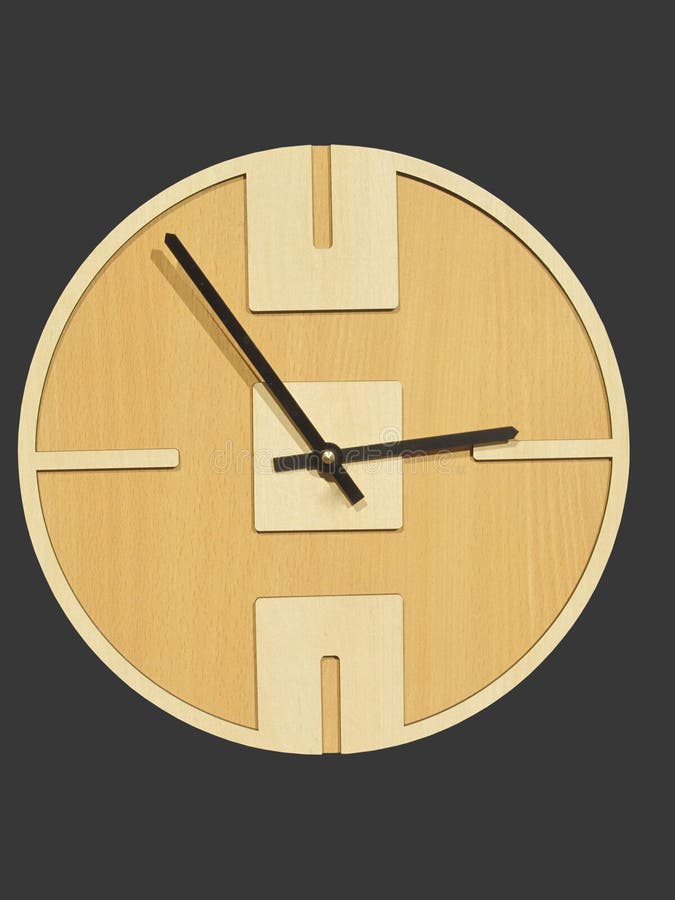 Wooden Dial on a Grey Background Stock Photo - Image of hands, dial ...