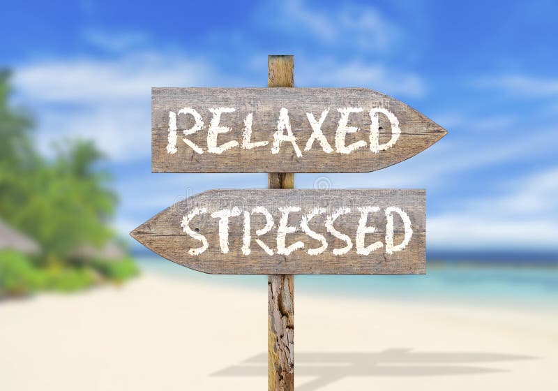 Relaxed Sign Stressed Wooden Stock Photos - Free & Royalty-Free Stock ...
