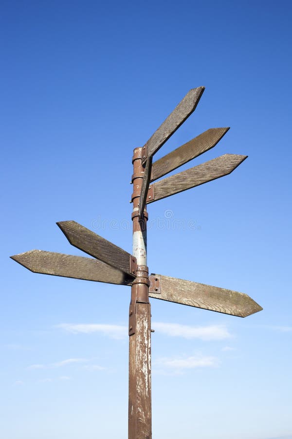 Wooden direction signs stock image. Image of post, guide - 28622859