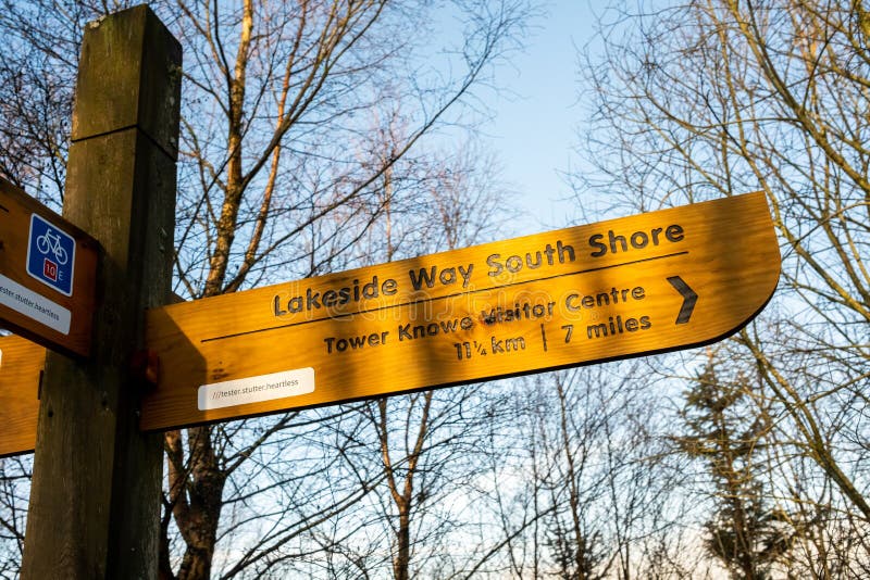 Wooden Direction Sign Posts for Hikers on the National Cycle Trail 10 ...