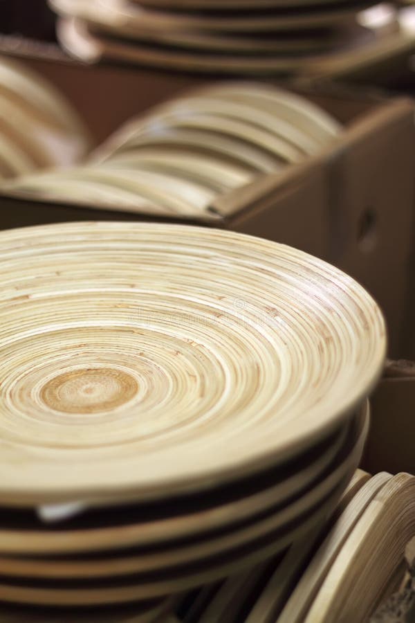 Wooden dishes stock image. Image of dinnerware, indoor - 13310509