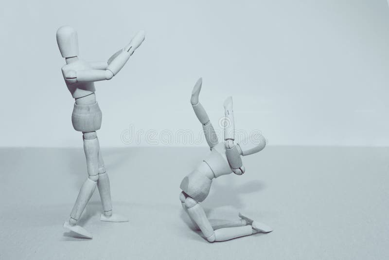 Wooden Doll in Action stock image. Image of command, marionette - 84415147