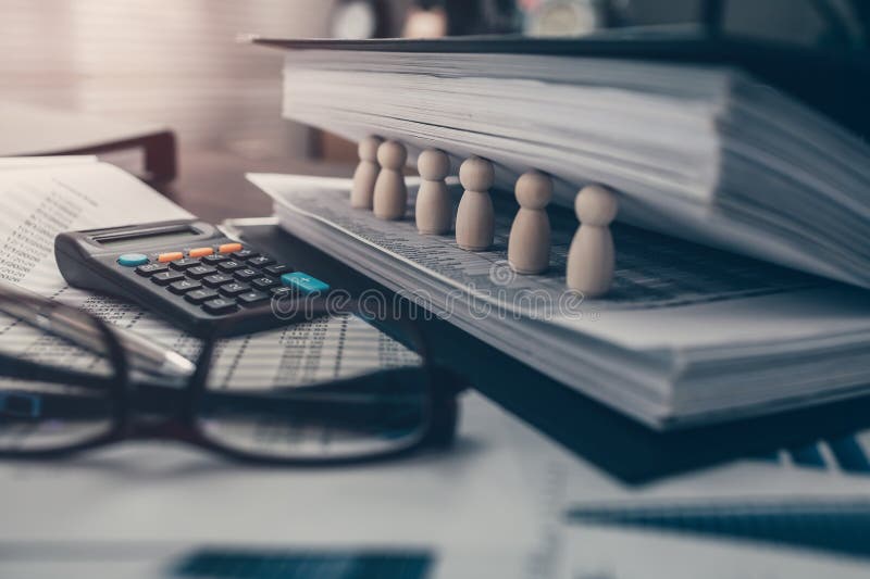 The Wooden Doll Represents the Employee Work Hard of the Company Inside ...