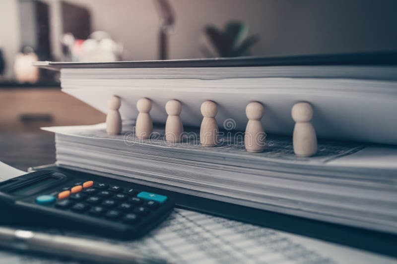 The Wooden Doll Represents the Employee Work Hard of the Company Inside ...