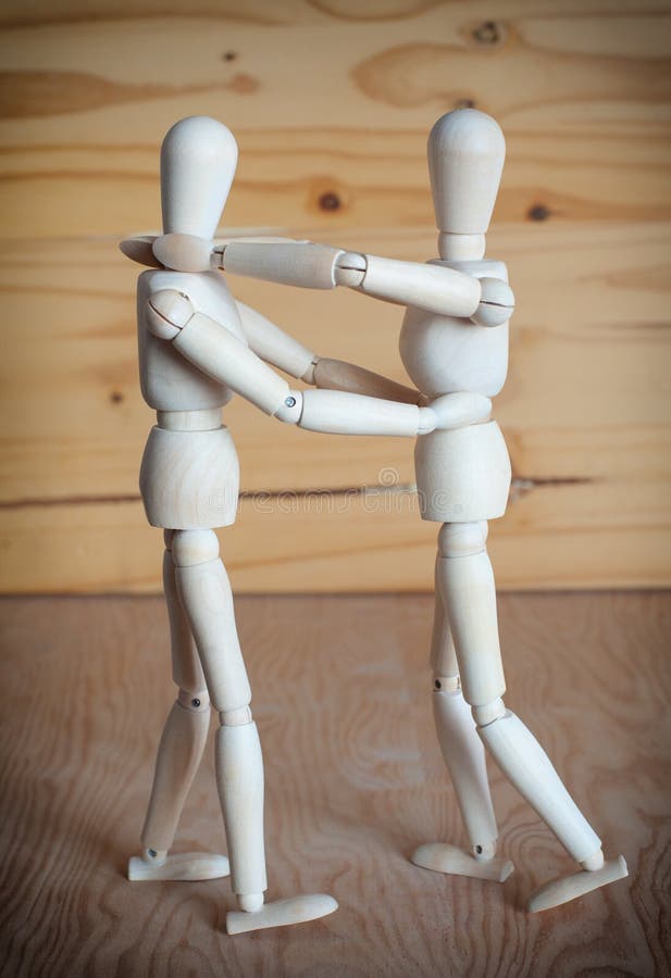 Dancing wooden dolls stock image. Image of standing, hand - 26876723
