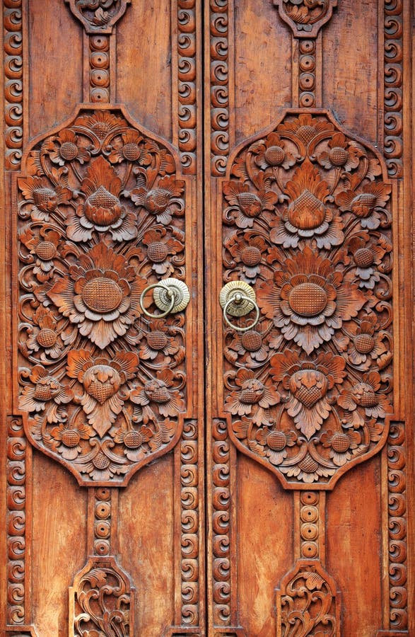 Beautiful Crafted Wooden Arabesque Door Stock Image - Image of ...