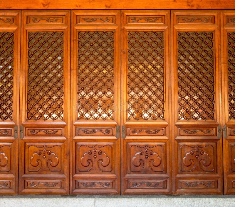 Chinese wooden doors stock image. Image of door, doors - 112491765