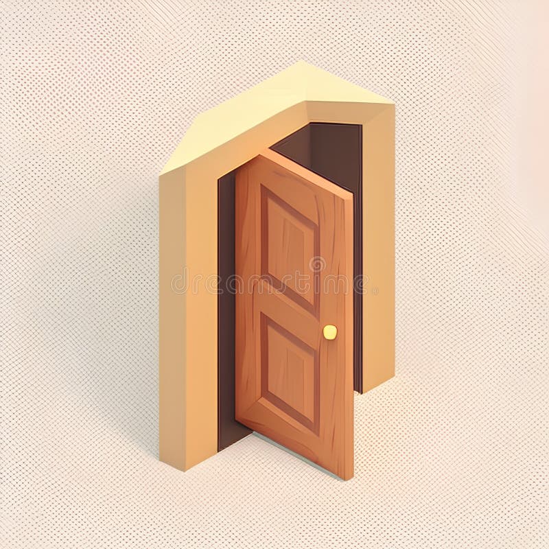 Wooden Door in Isometric Style. 3d Vector Illustration Stock Image ... Wooden Door in Isometric Style. 3d Vector Illustration Stock Image ...
