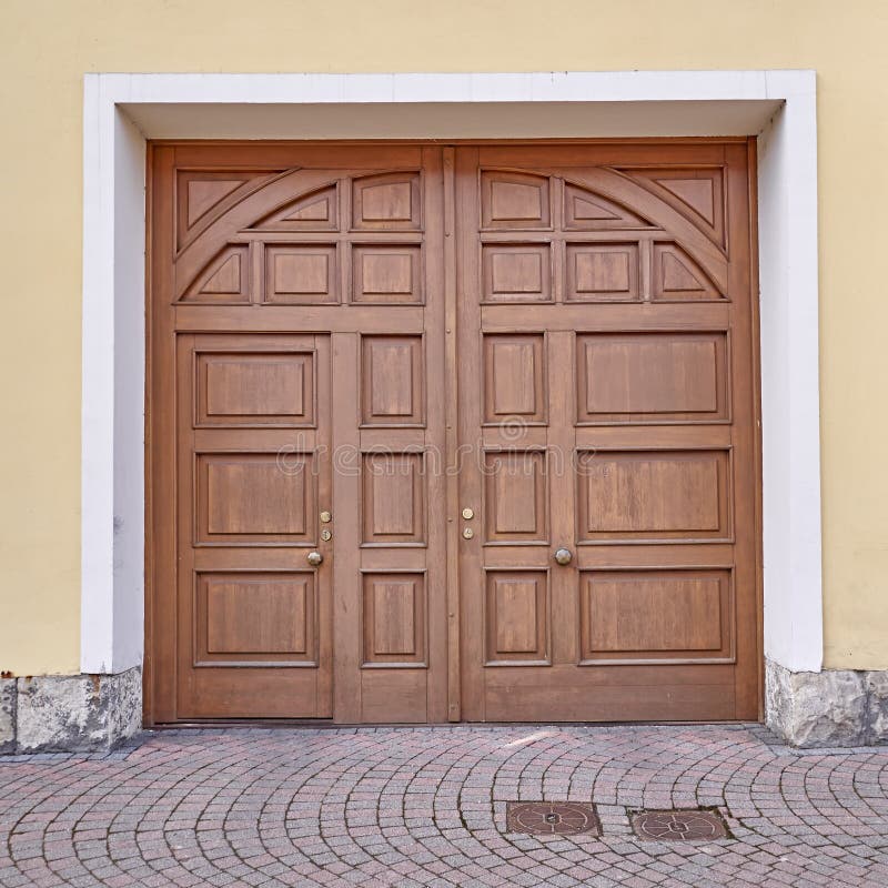 Wooden Door, Leipzig Germany Stock Photo - Image of background, estate ...