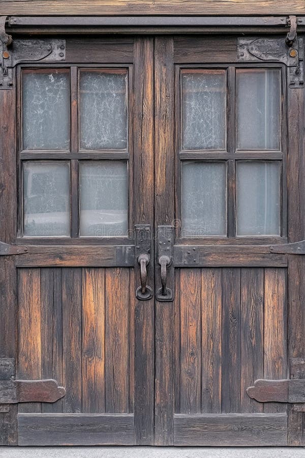 Wooden Doors Open on Side of Building, Suitable for Use As Background ...