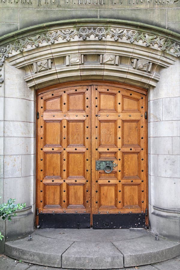 Wooden doors stock photo. Image of doors, building, college - 38295976
