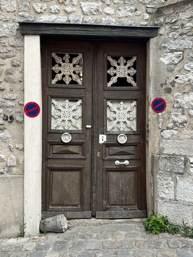 Old Authentic Wooden Door in Normandy, France Stock Image - Image of ...