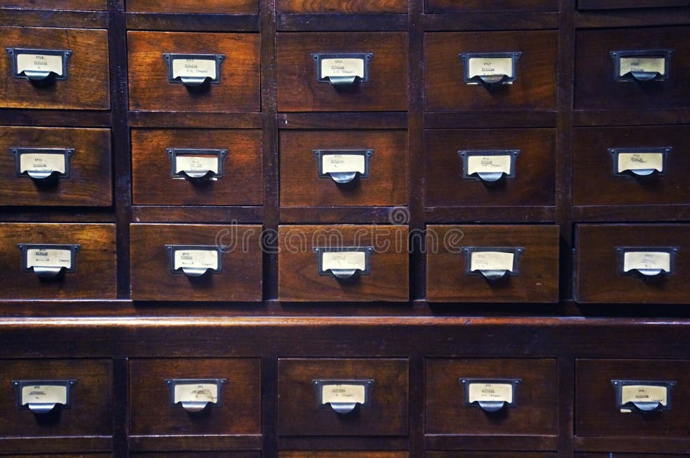 Wooden drawers stock image. Image of blanks, library - 52322163