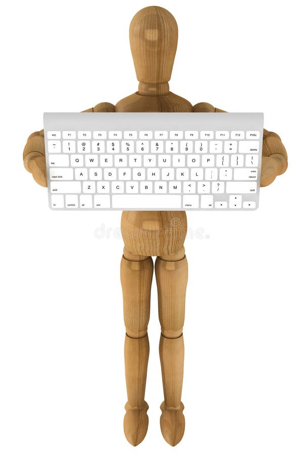Dummy with a keyboard stock photo. Image of miniature - 24043958