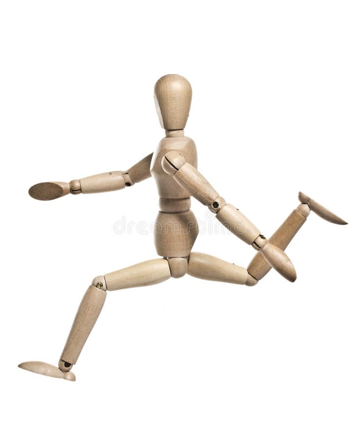 Wooden Dummy Isolated on White Background. Stock Photo - Image of adult ...