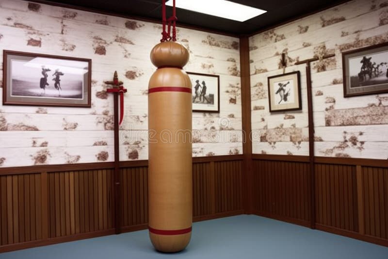 A Wooden Dummy Used for Wing Chun Training in a Dojo Stock Photo ...
