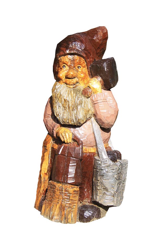 Wooden dwarf stock photo. Image of figurine, figure, isolated - 44732476
