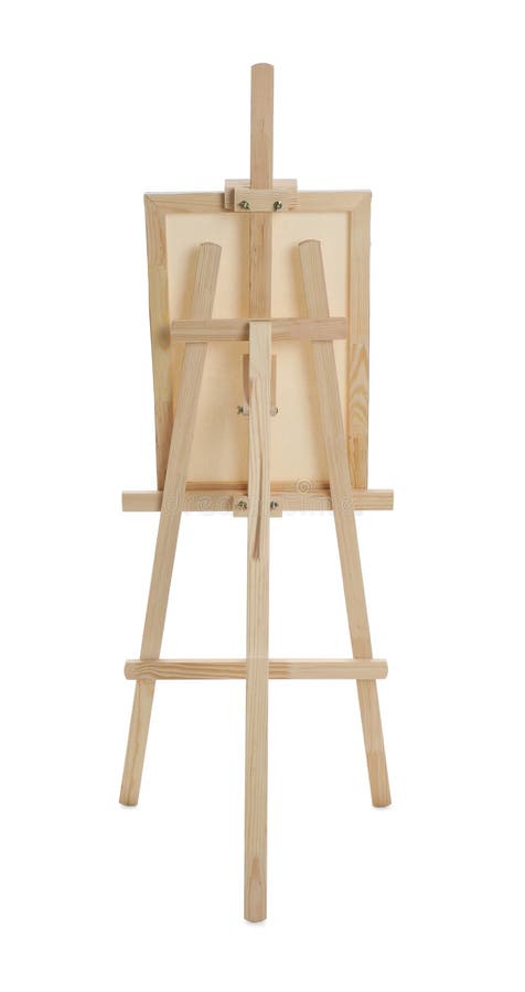Wooden Easel with Canvas Isolated on White Stock Photo - Image of ... Wooden Easel with Canvas Isolated on White Stock Photo - Image of ...