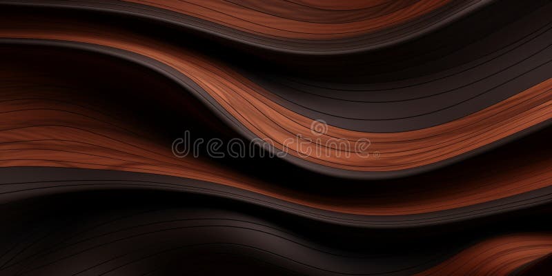 Wooden Ebony Creative Abstract Wavy Texture. Stock Illustration ...