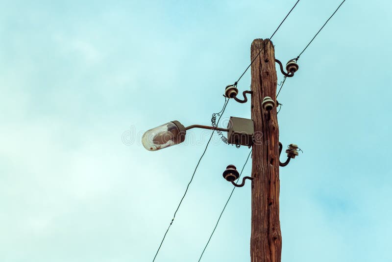 UK Wooden Electricity Pylons, Side View Stock Photo - Image of view ...