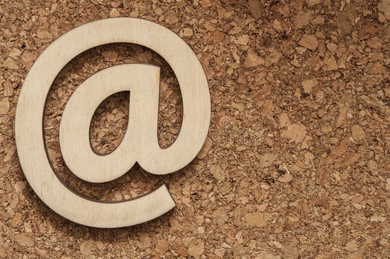 An Email Sign with White Blank Paper on a Craft Envelope Lies on a ...