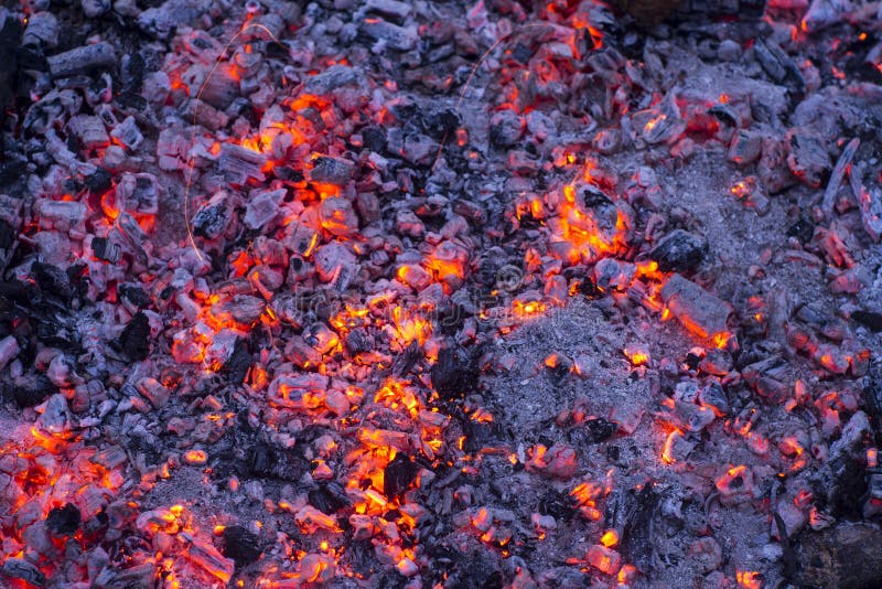 Wooden Embers Beautifully Glowing Stock Photo - Image of ember ...