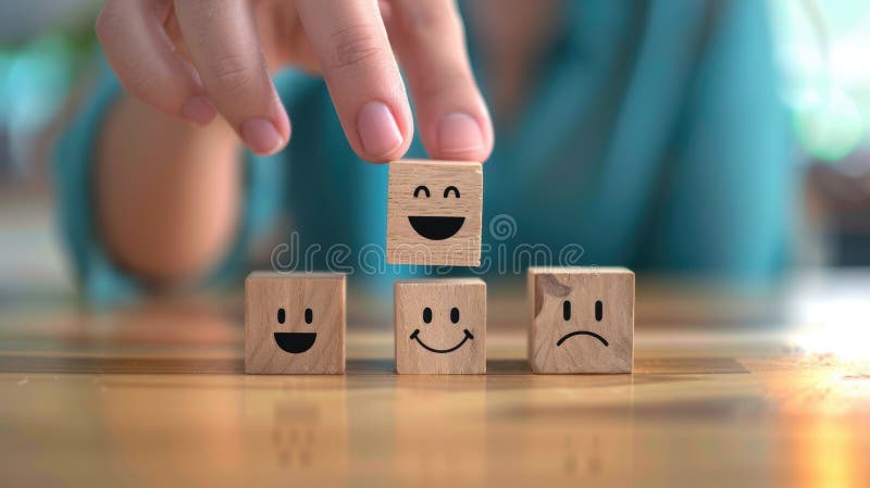 The Wooden Emoji Blocks. AI Generated Stock Image - Image of emotions ...