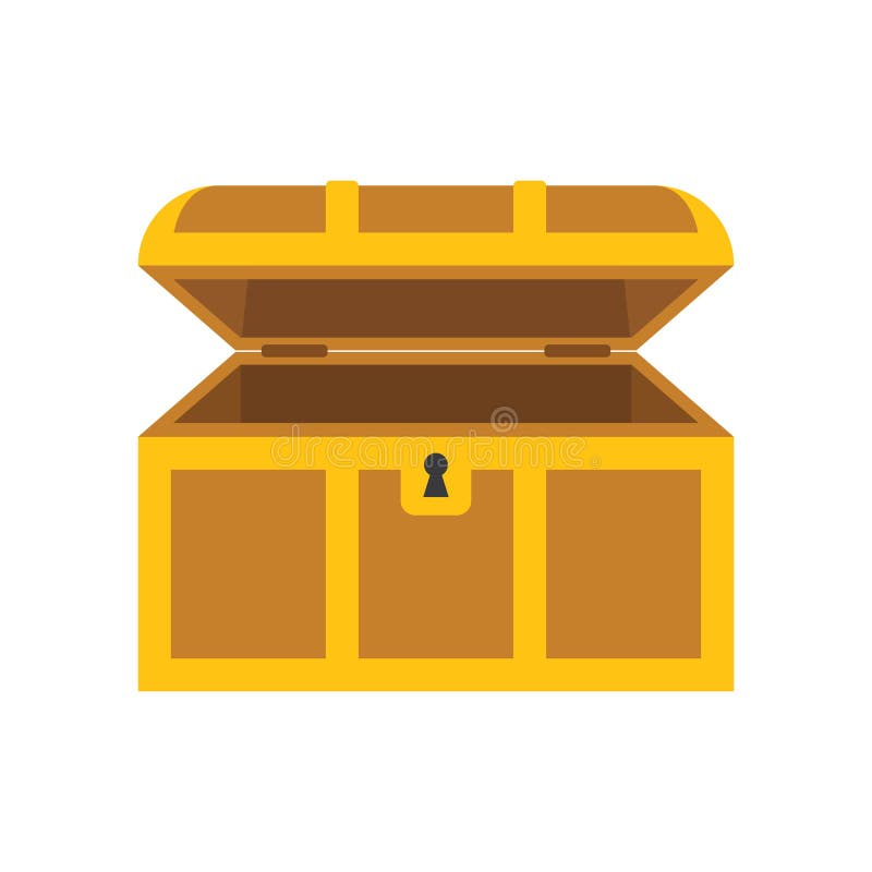 Empty Chest on Open Moon Background Stock Illustration - Illustration ...