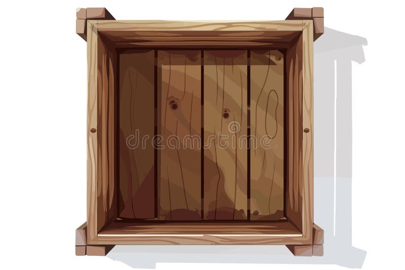 Wooden Empty Crate Top View Stock Image Isolated Vector Style Stock ...