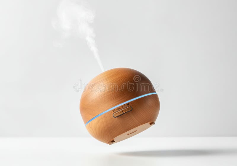 A Floating in Mid Air Essential Oil Diffuser Releasing Mist, Isolated ...