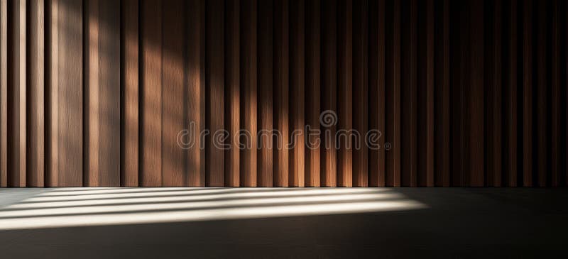 Wooden Facade with Dramatic Sunlight Creating Depth and Artistic ...