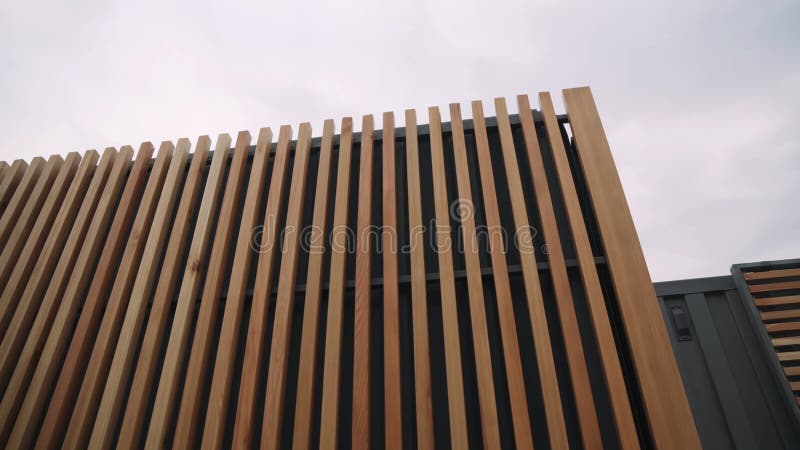 Wooden facade of a house. stock image. Image of brown - 147842233