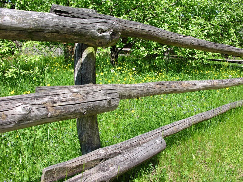 Old wooden fence stock photo. Image of lines, landscape - 23526436