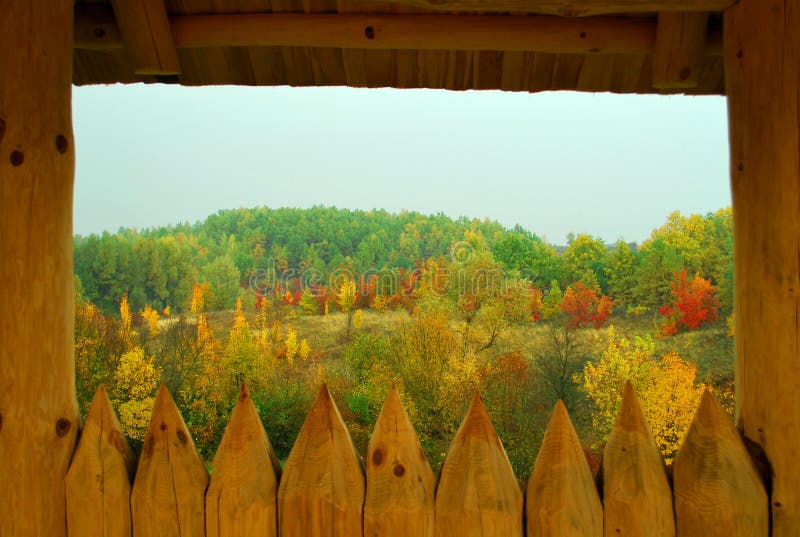 Wooden Fence in a Medieval Castle Stock Image - Image of wooden, autumn ...