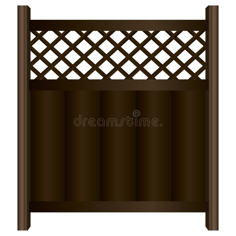 Wooden fence sections stock vector. Illustration of column - 35830450