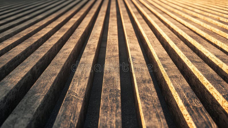 A Wooden Fence with a Sunlit Pattern. Stock Photo - Image of pattern ...
