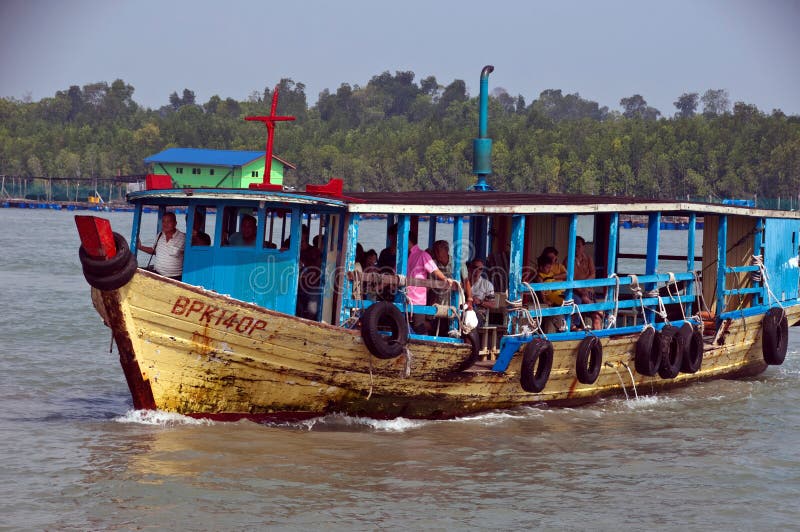 Wooden ferry 1 editorial image. Image of ferry, malaysia - 26537700
