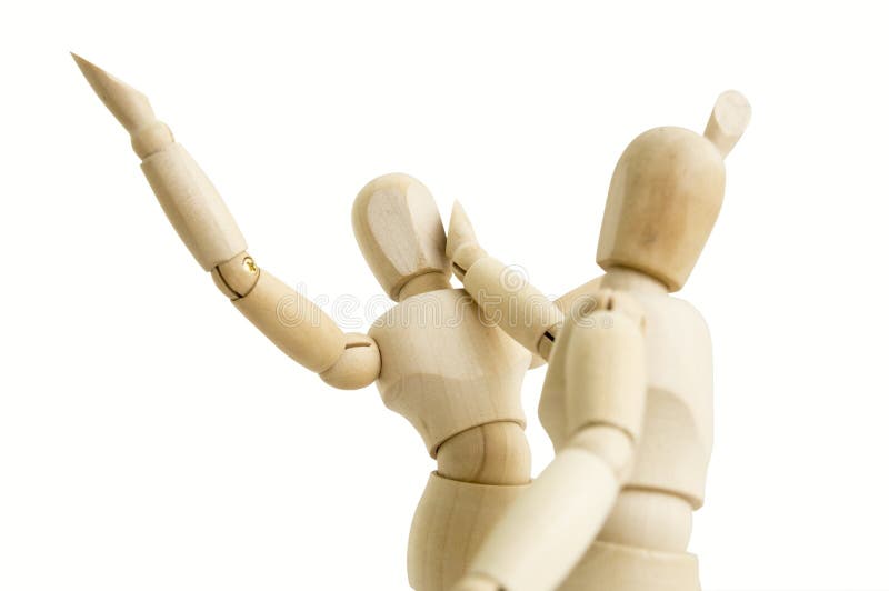 Wooden Figure Abuse Hitting Concept Stock Image - Image of closeup ...