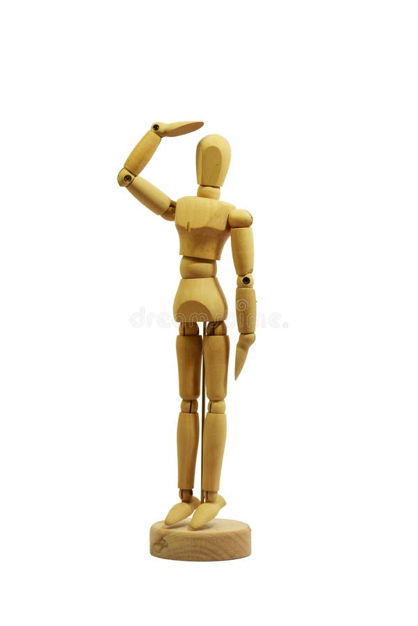 A wooden figure stock image. Image of pose, painting - 66656551