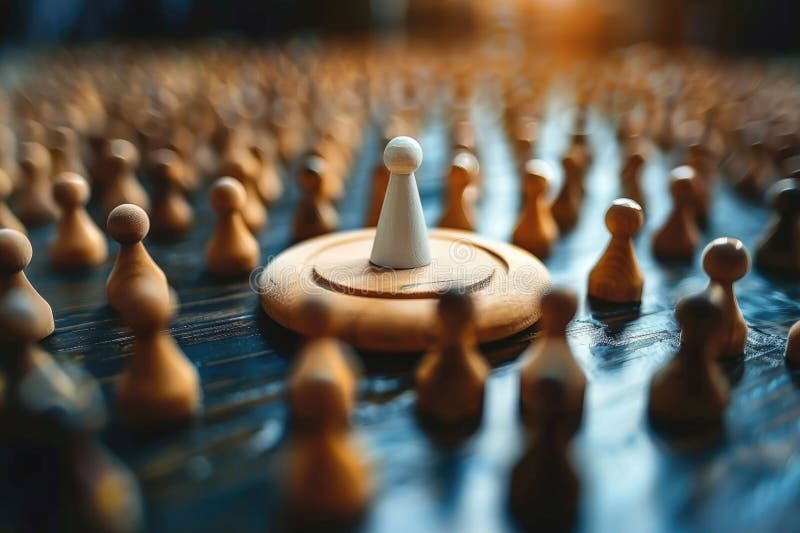 Wooden Figures, Business and Leadership Concept Stock Image - Image of ...