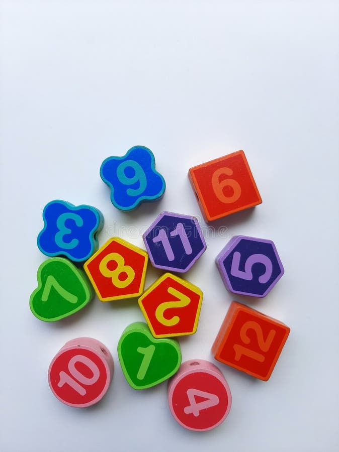 Wooden Figures with Numbers Stock Photo - Image of plan, baby: 364528974