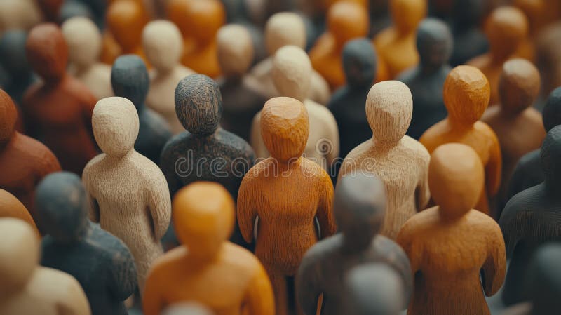 Wooden Figures Representing People Create Sense of Community and ...
