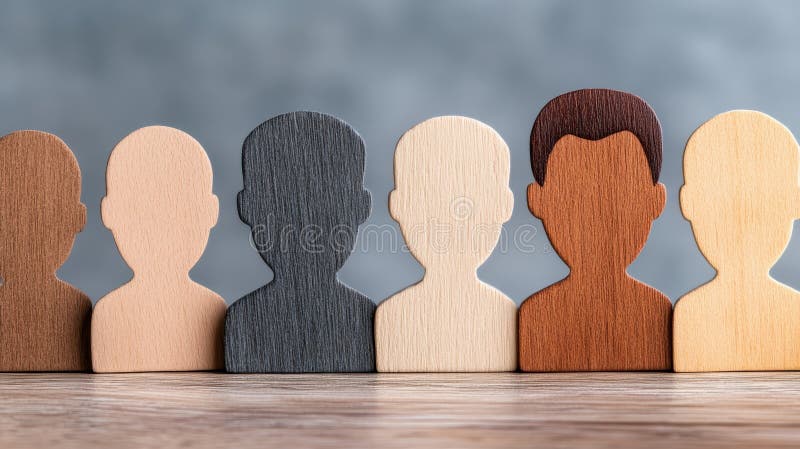 Wooden Figures United, a Symbol of Teamwork, Diversity, and Community ...