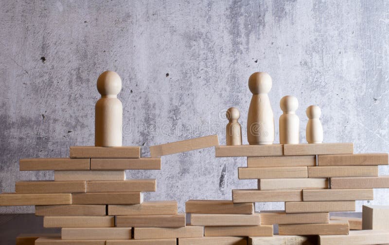 Wooden Figurines in the Shape of People Silhouette, Communication ...