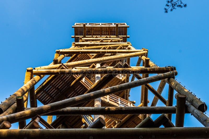 Wooden Fire Watchtower Construction Details Stock Photo - Image of ...