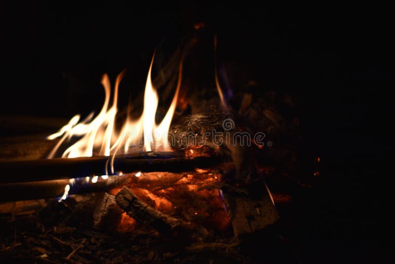Wooden fired up stock image. Image of campfire, wooden - 237876253