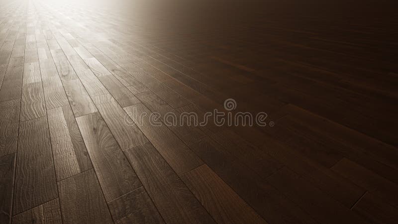 Wooden Floor with Bright Light at the Back Stock Image - Image of ...
